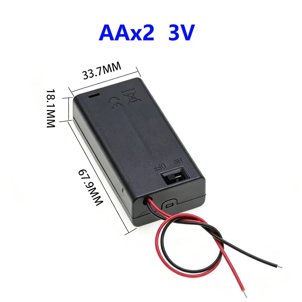 Держатель для батареек AA AA Battery Holder AA 2 Slots 3V