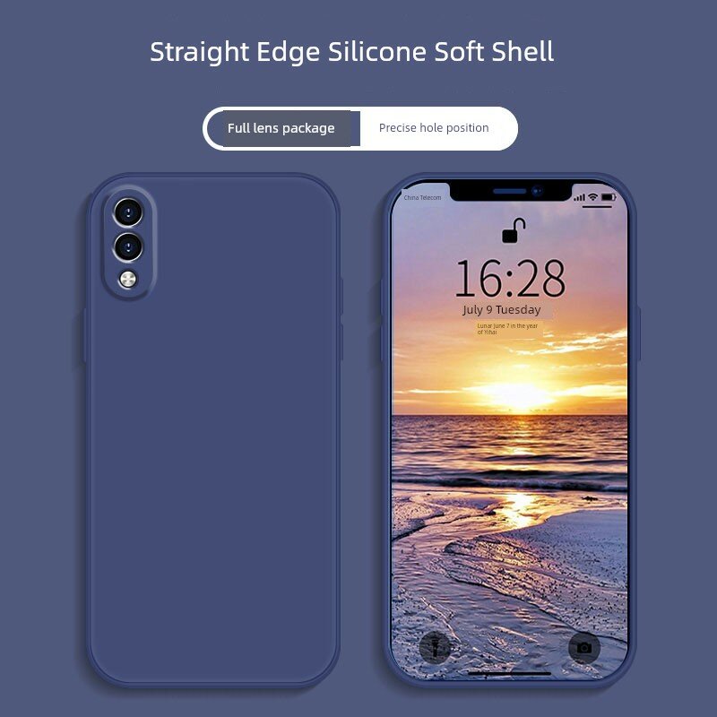 Официальный силиконовый чехол для телефона Huawei Enjoy 70Z Navy Blue без декора с защитой от ударов