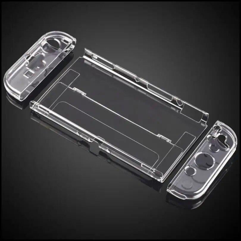 Прозрачная PC Защита Чехол для игровой приставки, для Nintendo Switch OLED