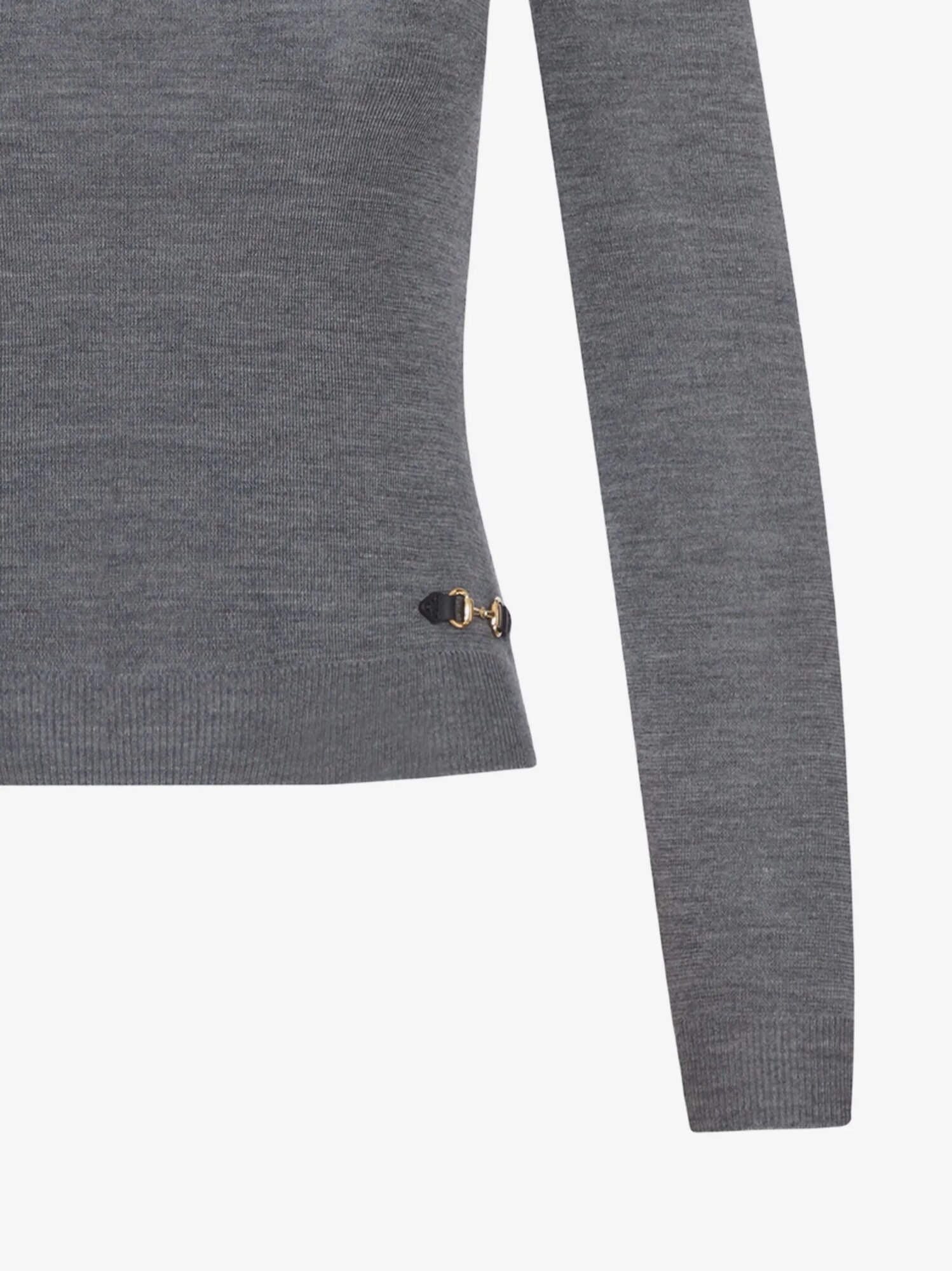 Свитер GUCCI Horsebit roll-neck sweater, размер 42, , серый — фото 1
