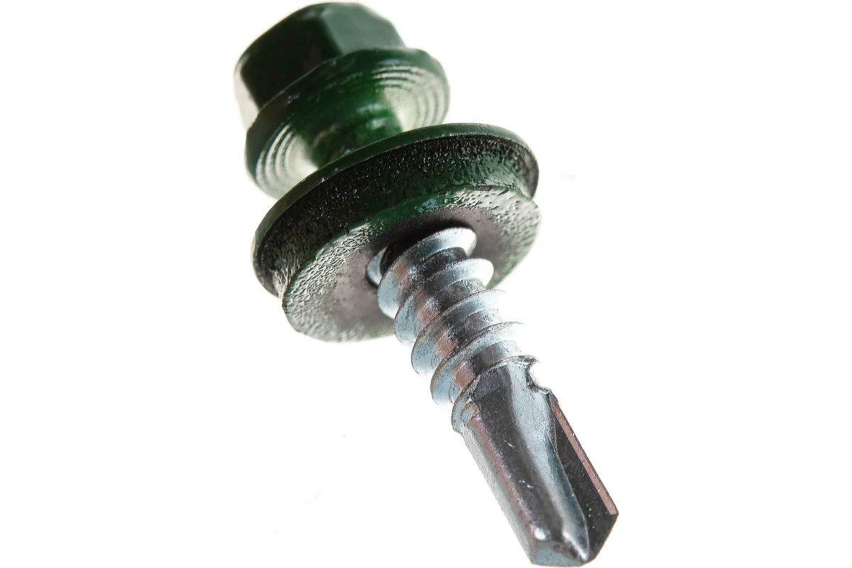 Саморез кровельный 5,5х25мм RAL6002 , 250шт