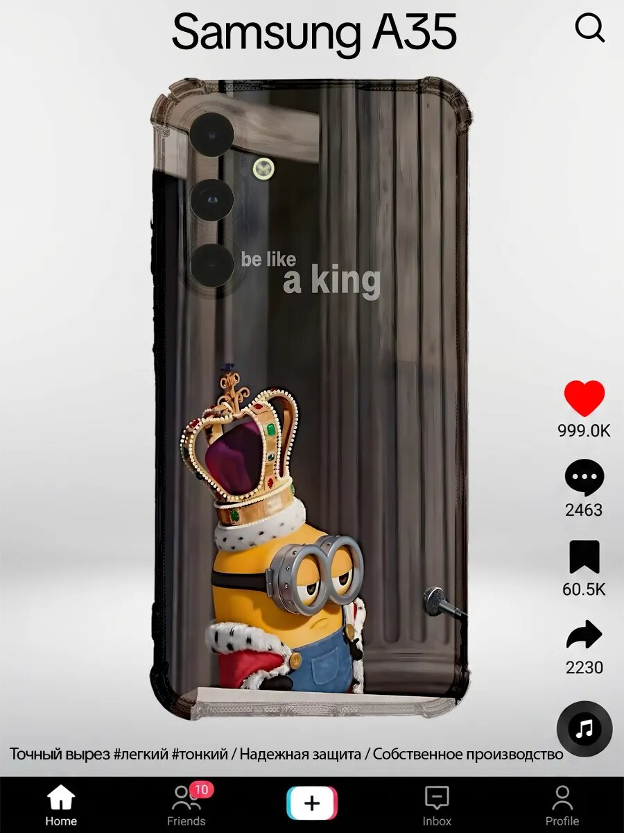 Чехол на Samsung A35 с принтом Миньоны