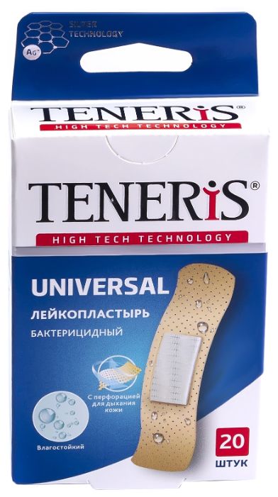 Пластырь TENERIS бакт Набор 20 Universal