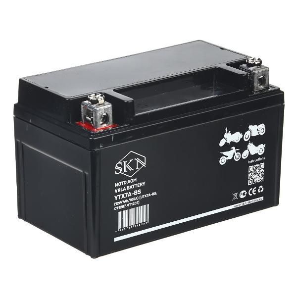 Аккумулятор для мототехники SKN YTX7A-BS (12V/7Ah/105A)