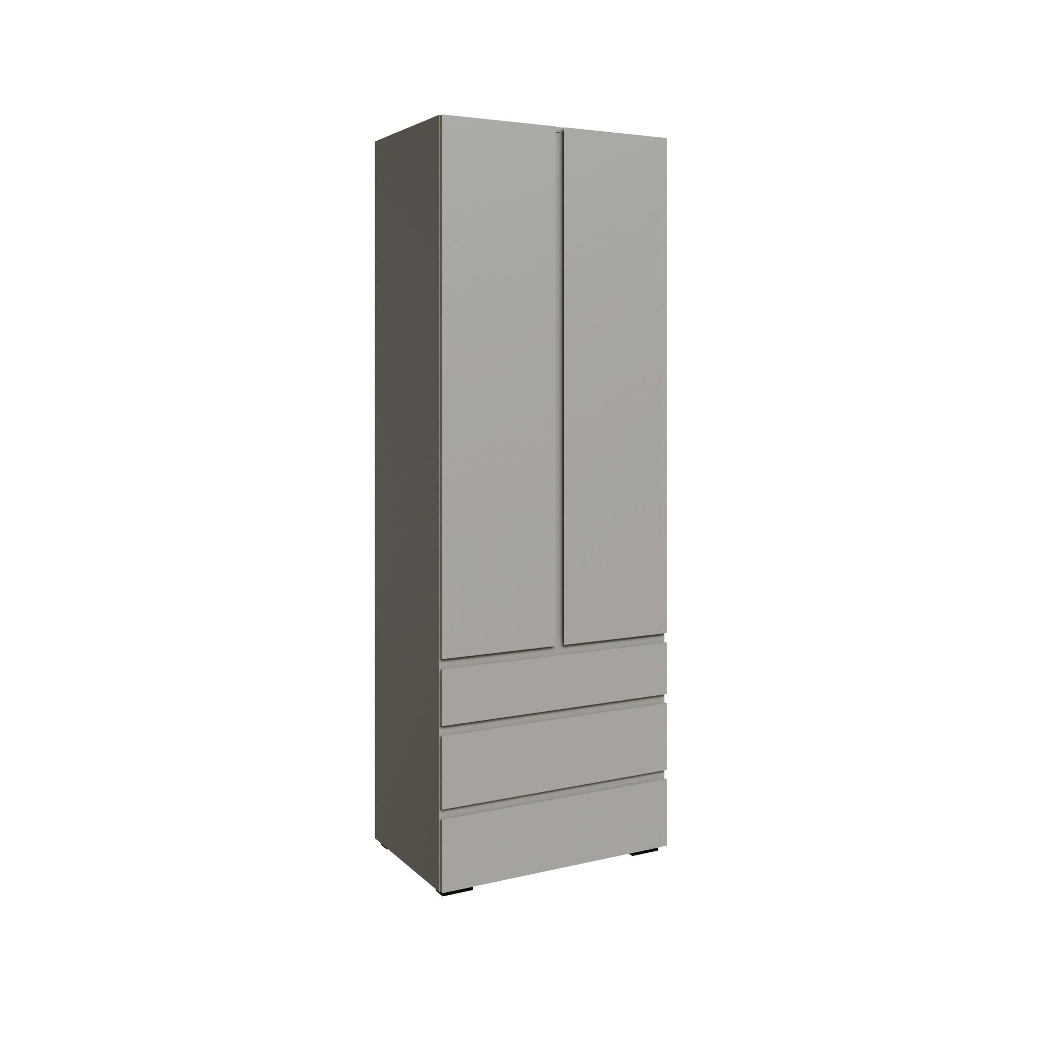Шкаф Альта (0,8) с 3 ящиками без зеркала мокко, 2300х800х520, Микон