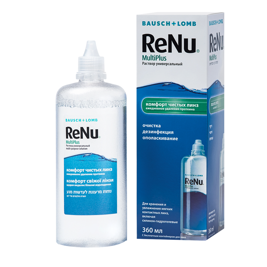 Renu Multiplus Bausch+Lomb Раствор универсальный для контактных линз фл 360 мл 1 шт