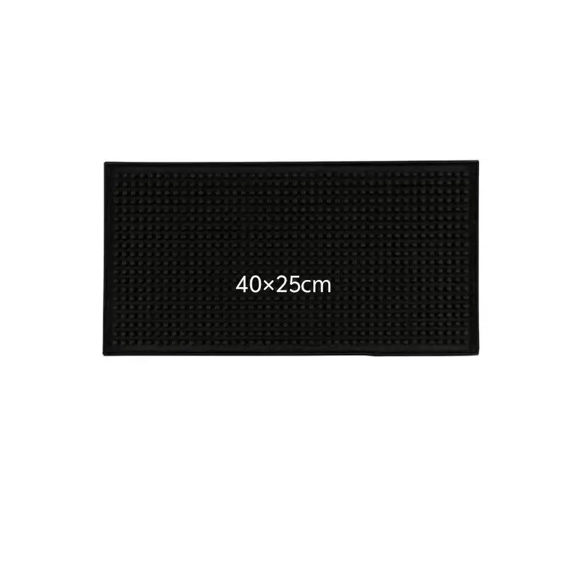 Коврик для сушки посуды 25 см x 40.25 см х 1 см 1 шт резина черный