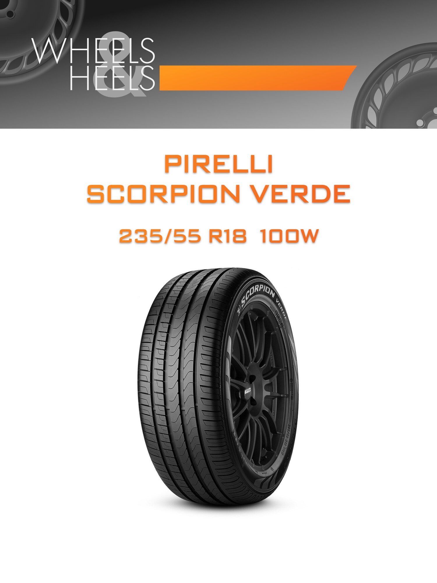 Шина автомобильная PIRELLI SCORPION VERDE 235/55 R18 100W SUMMER RF, летняя, универсальная