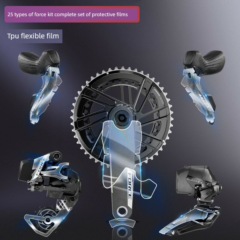 Набор защитной пленки Shimano для кривошипа и рукояток переключения - полный комплект для защиты велосипедных