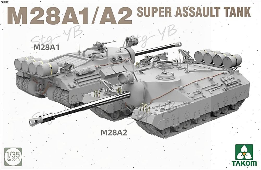 Сборная модель TAKOM 2210 в масштабе 1/35, тяжелая штурмовая наземная техника M28A1/A2 (2 варианта комплектации в наборе)