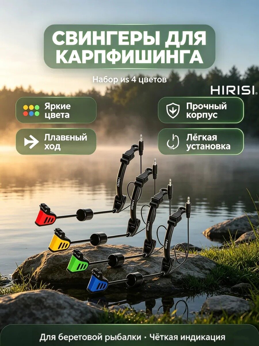 B2050 свингеры для сигнализатора карпфишинга, 4 шт, с цепью из нержавеющей стали