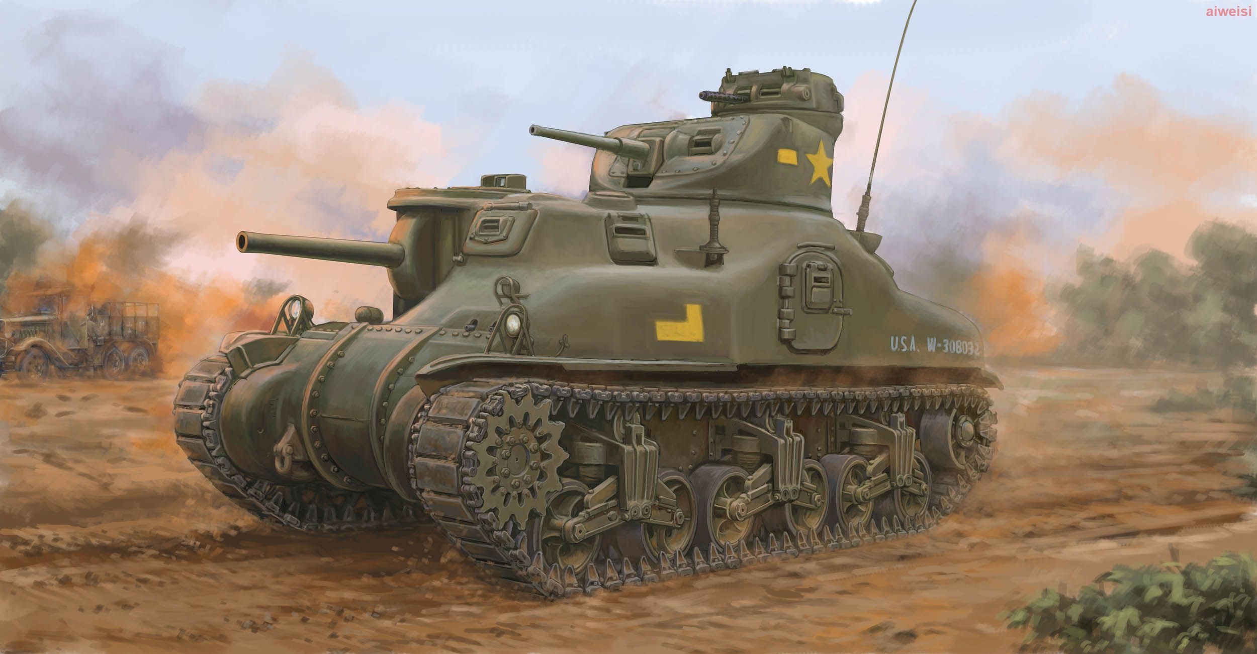 TRUMPETER 63516 1/35 США M3A1 сборная модель танка