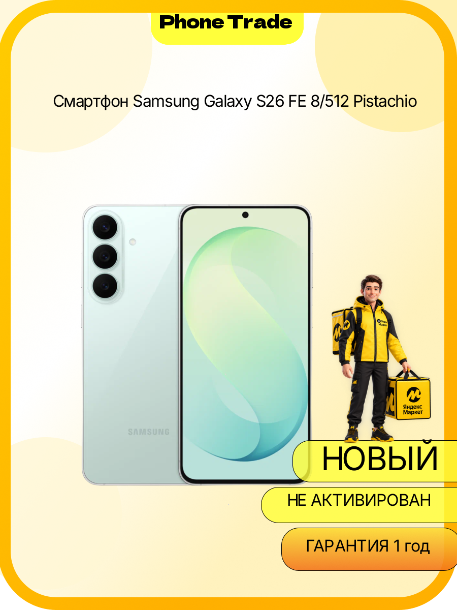 Смартфон Samsung Galaxy S26 FE 8/512 Pistachio