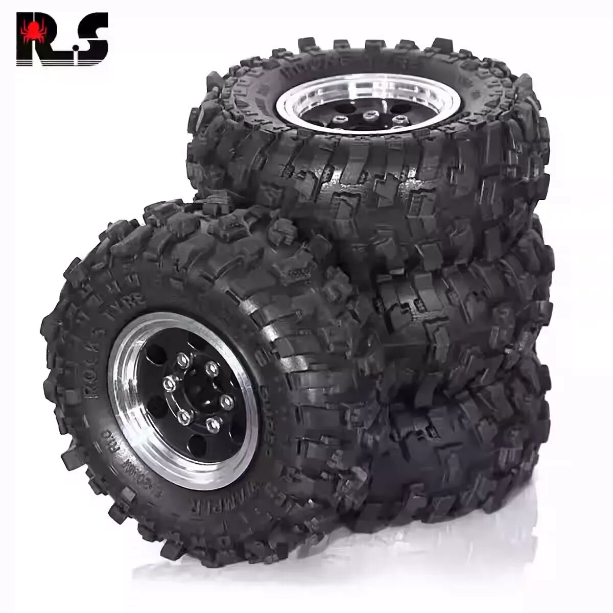 Колеса RC 1/24 Black set для FMS FCX24 Camel Trophy
