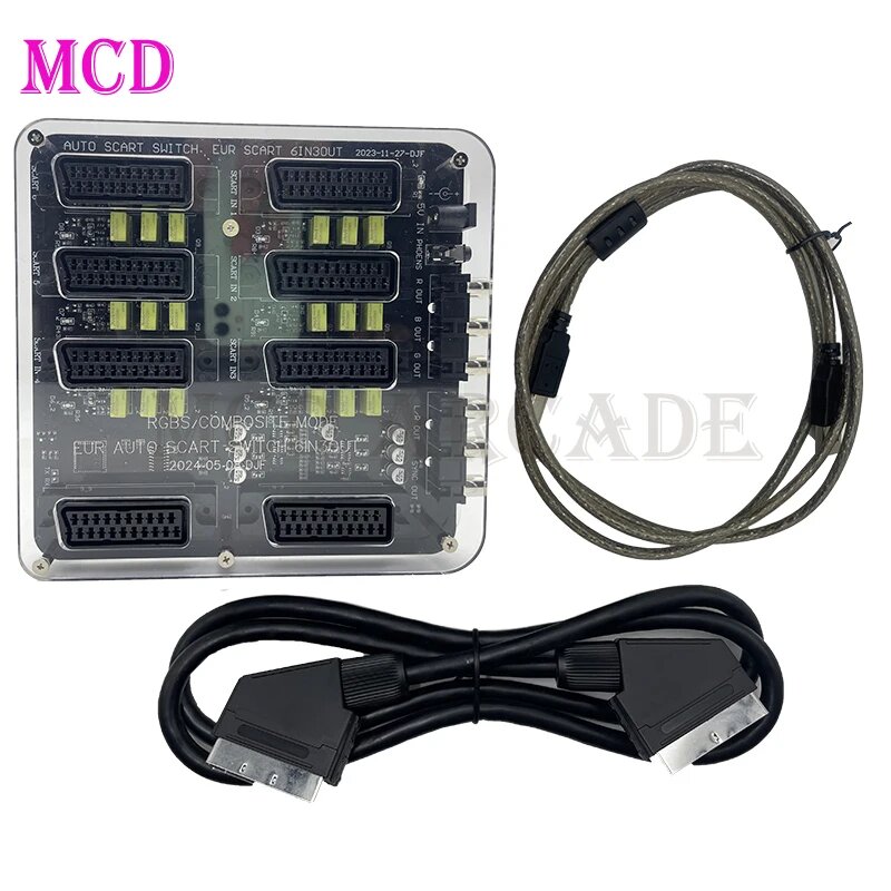 EU Scart дистрибьютор 6 в 3 выхода видеоконвертер PACKAGE2