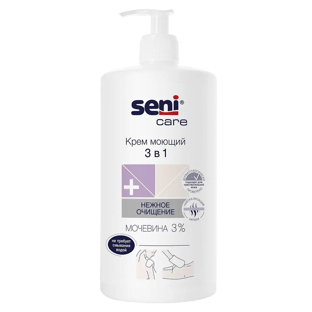Seni Care Крем моющий 3 в 1 для тела 1000 мл 1 шт