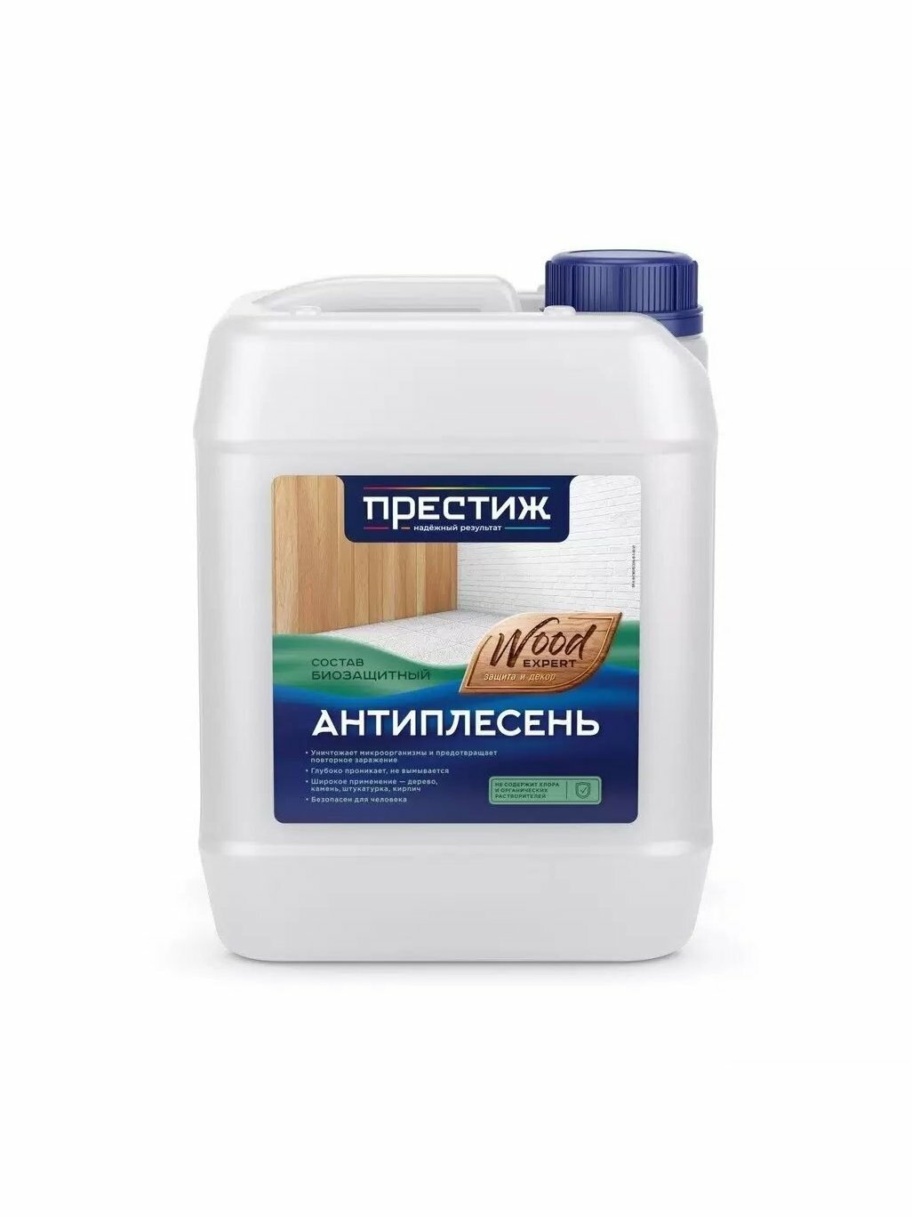 Пропитка Престиж Антиплесень, универсальная бесцветная, водная, 5 л для дерева, бетона и камня