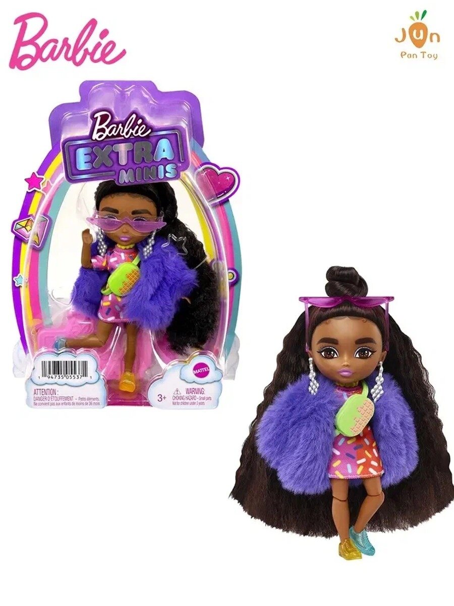 Кукла Барби Extra Minis Doll 5.5 дюймов с подставкой и аксессуарами