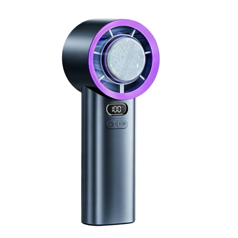 Ручной вентилятор AIBAASAA ice-cool strong wind high endurance [advanced gray], высокая мощность, дл