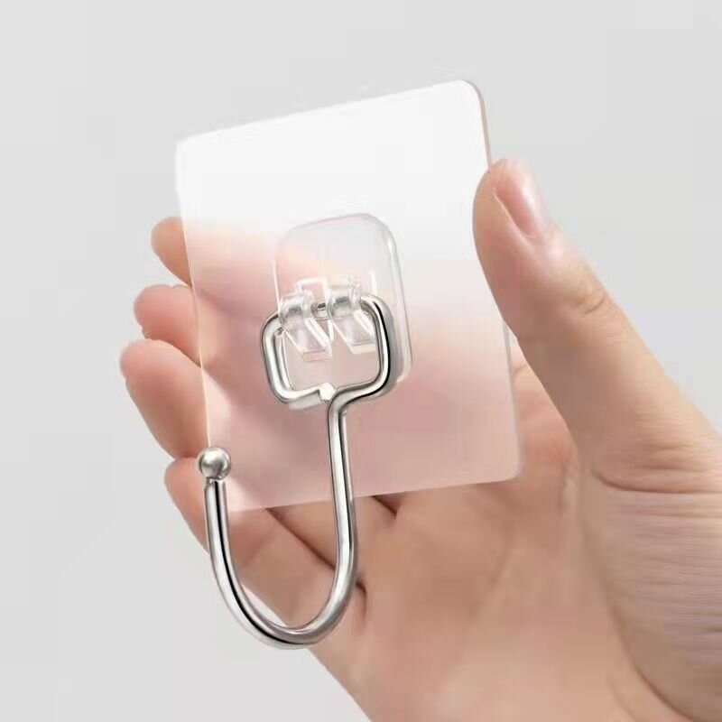 Прозрачный большой adhesive крючок 7x7 см мощный крепление на стену без сверления тяжелая нагрузка кухня