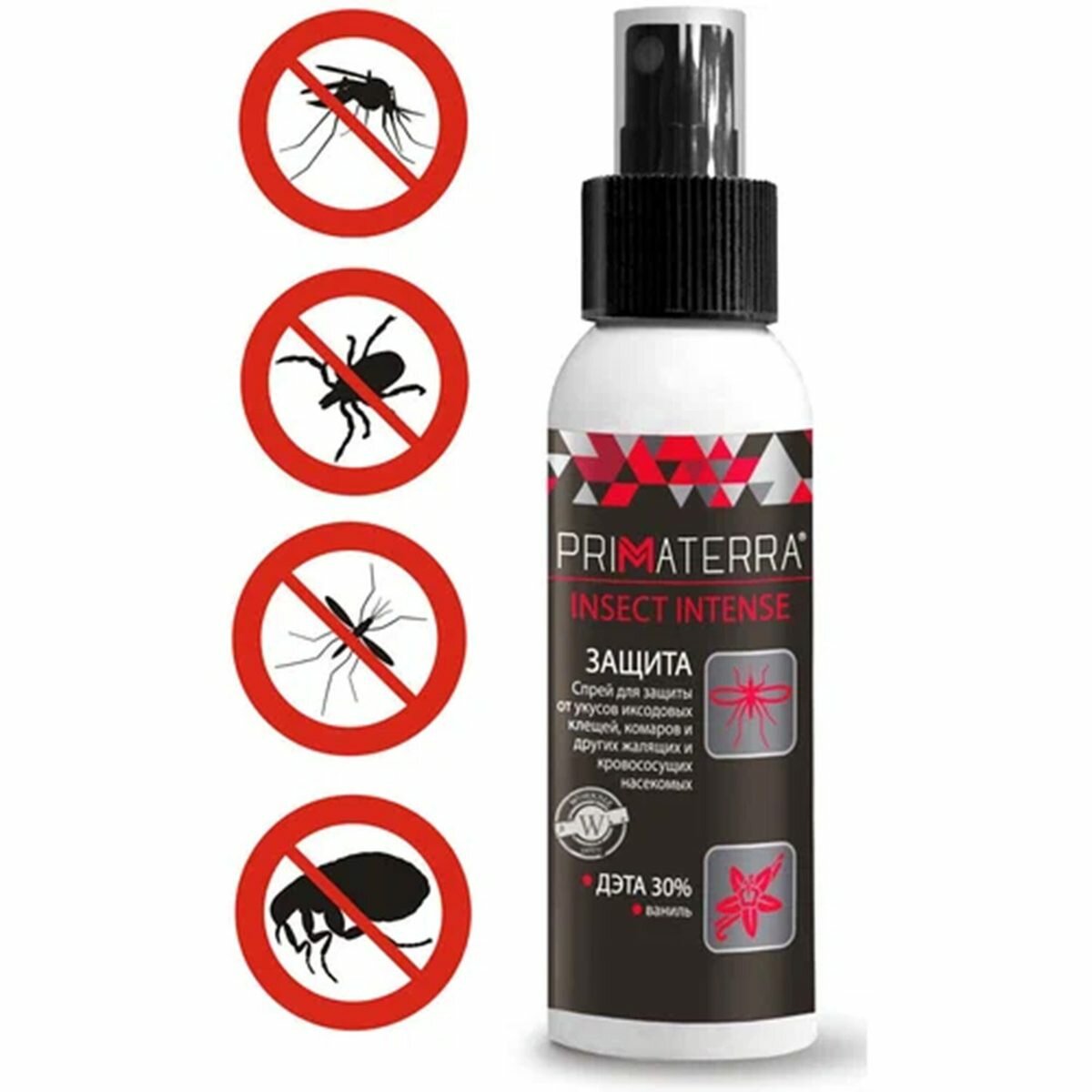 Спрей защитный от насекомых Primaterra Insect Intense, 200мл, репеллент от комаров и клещей, 40шт.