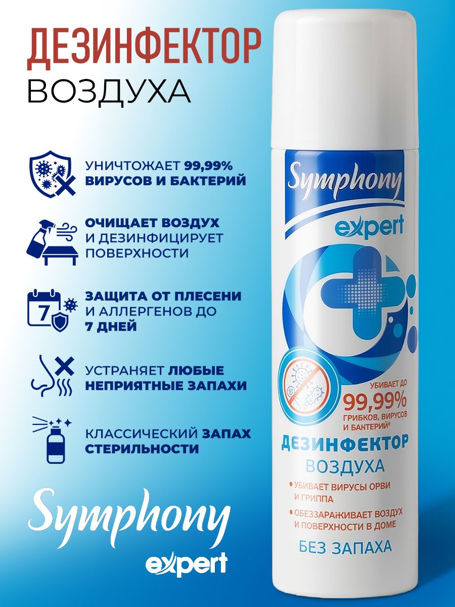 Дезинфицирующее средство запах антисептика Symphony Expert 250 мл