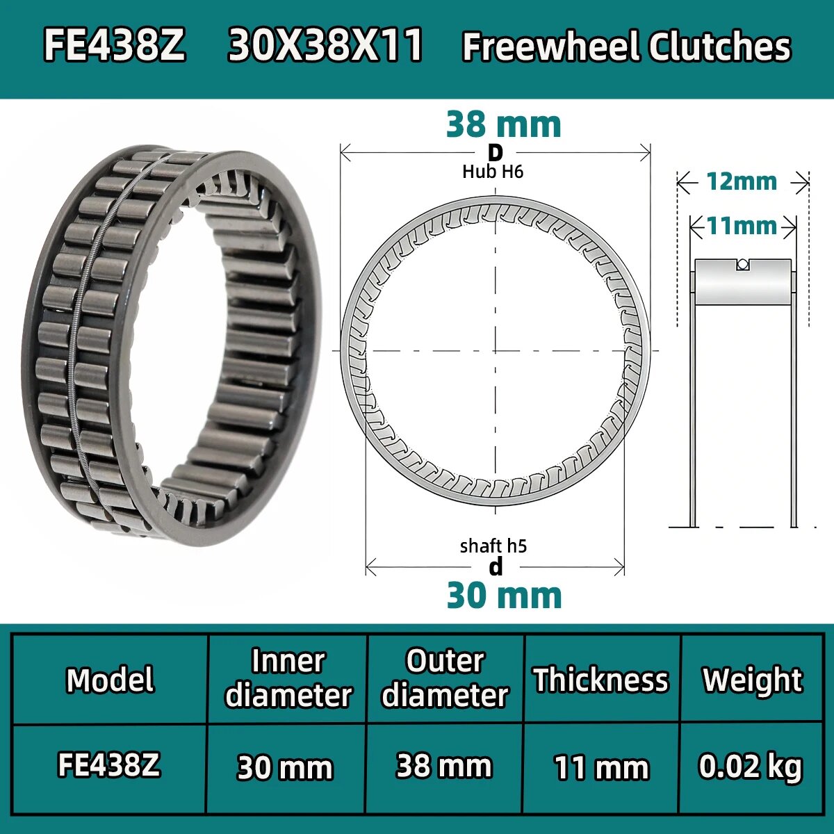 Подшипник свободного хода MOCHU FE438Z 30X38X11