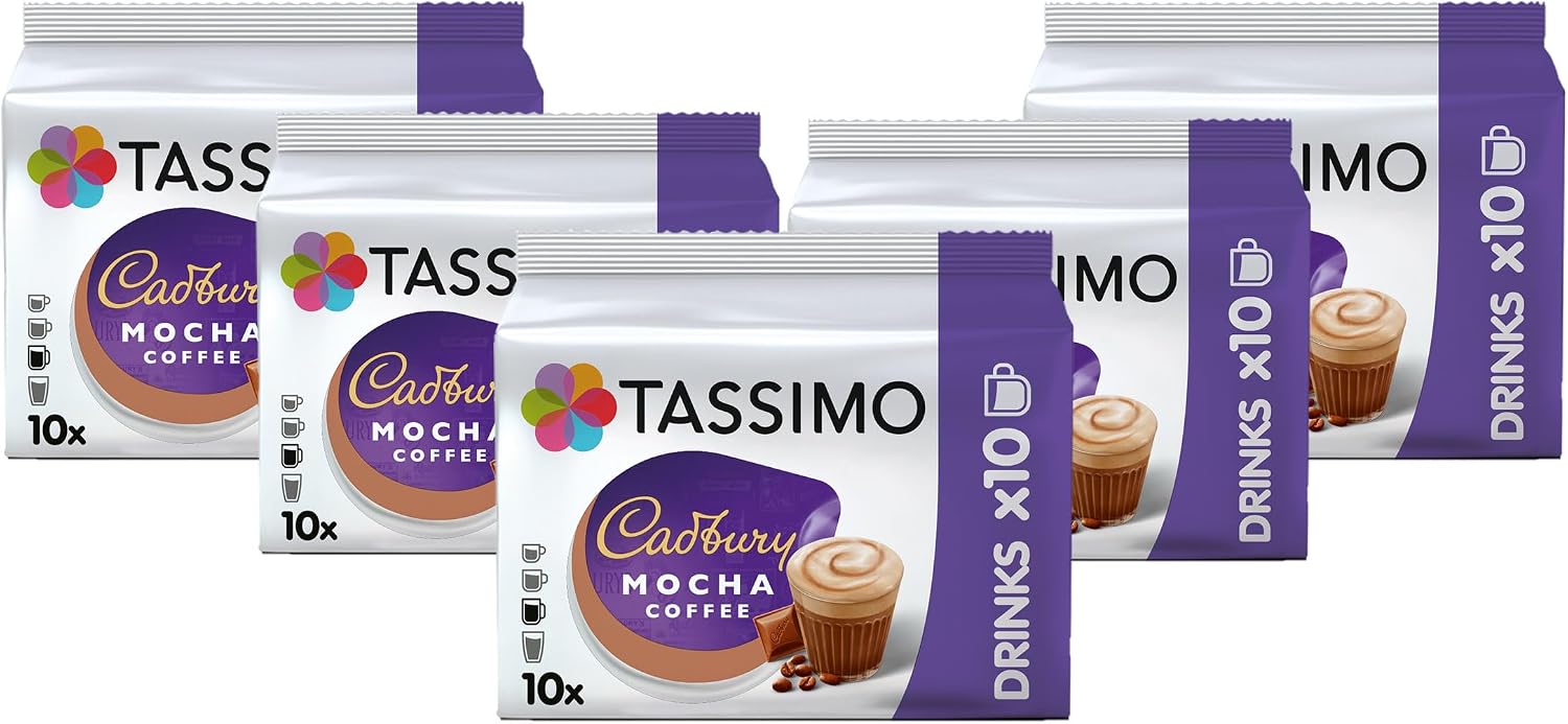 Tassimo Капсулы для приготовления горячего шоколада Cadbury Mocha Coffee Pods x10