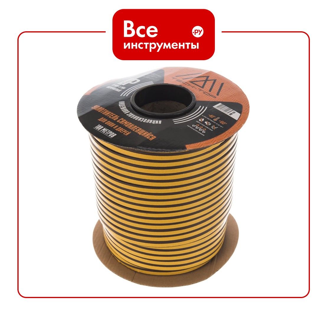Уплотнитель (коричневый, P 9х5 мм, бухта 100 м) TECH-TOP 028-0002 53930