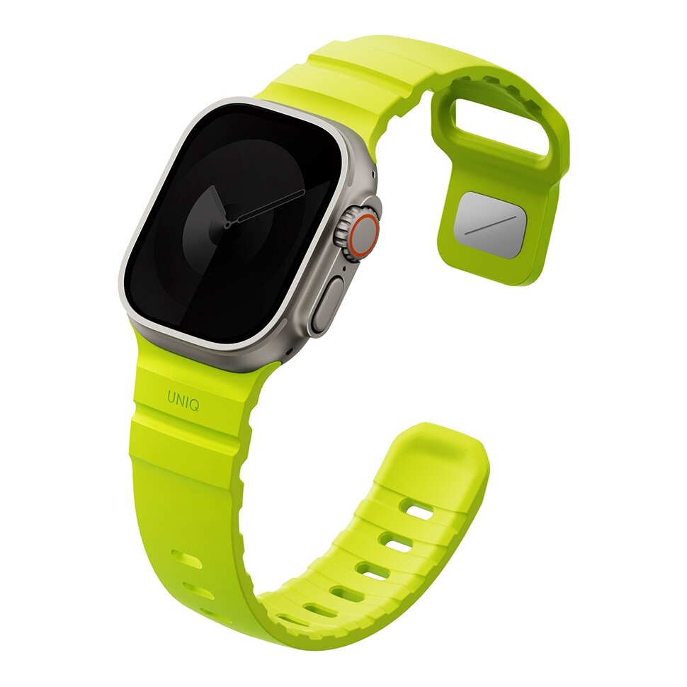 Uniq ремешок для Apple Watch 49/46/45/44 mm, Alton Silicon Strap, Lime Green