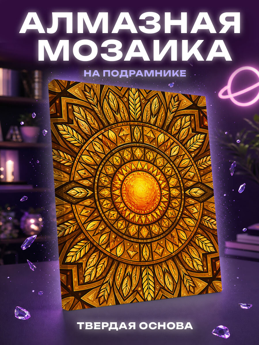 Алмазная мозаика Янтарное солнце богемы