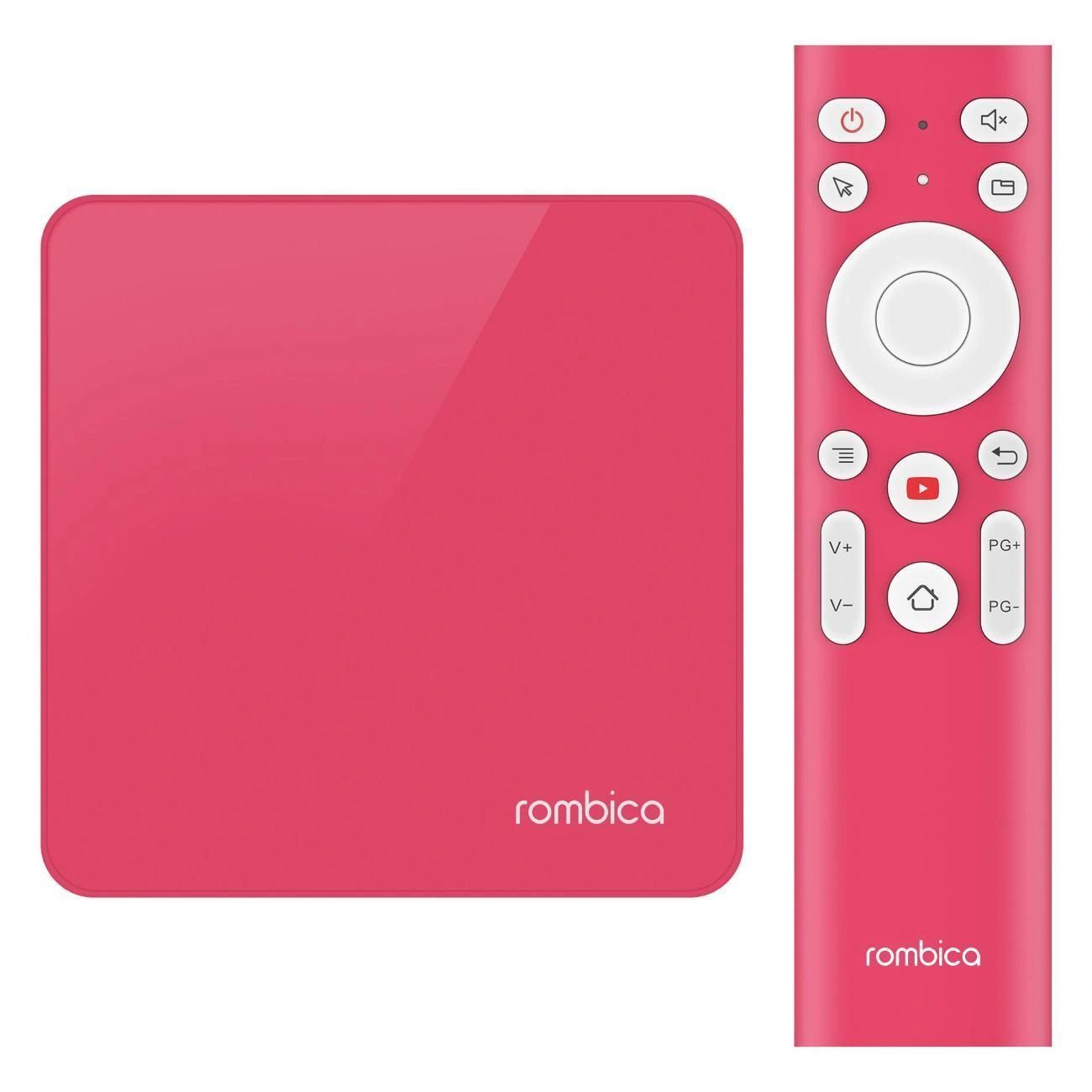 Восстановленная Smart-TV приставка Rombica TV Emotion Magenta Pink, отличный
