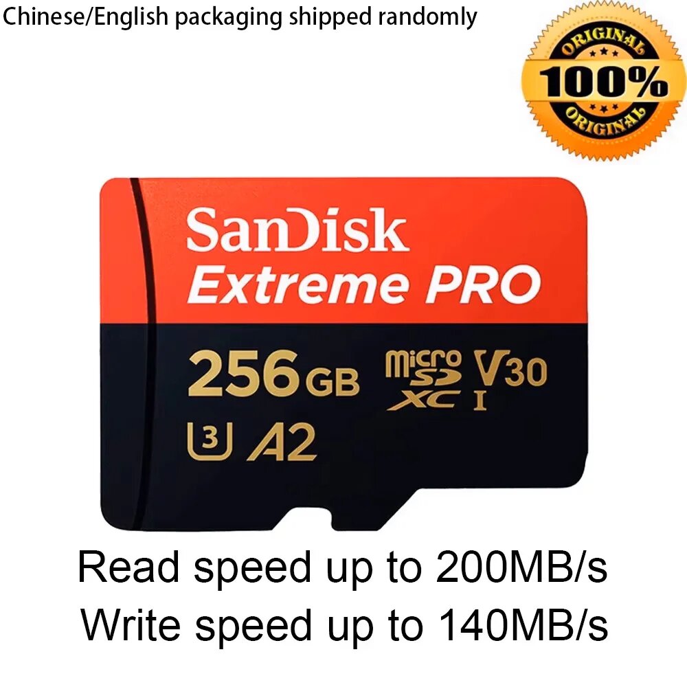 SanDisk microSD карта памяти C10 U1 Black 256G