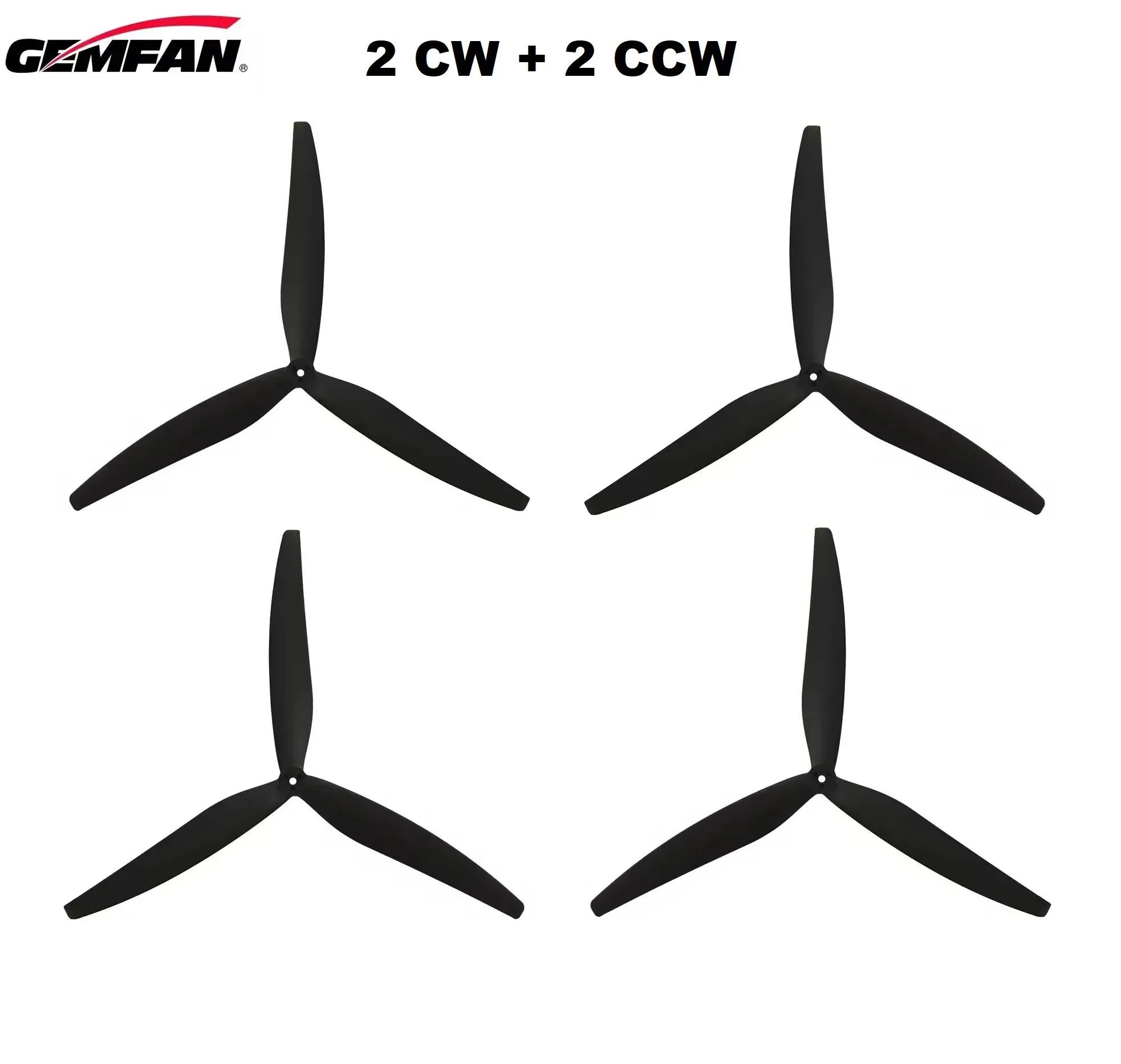 Пропеллеры Gemfan 7037x3 7 дюймов (2CW+2CCW), 3-лопастные, комплект для квадрокоптера, FPV дрона