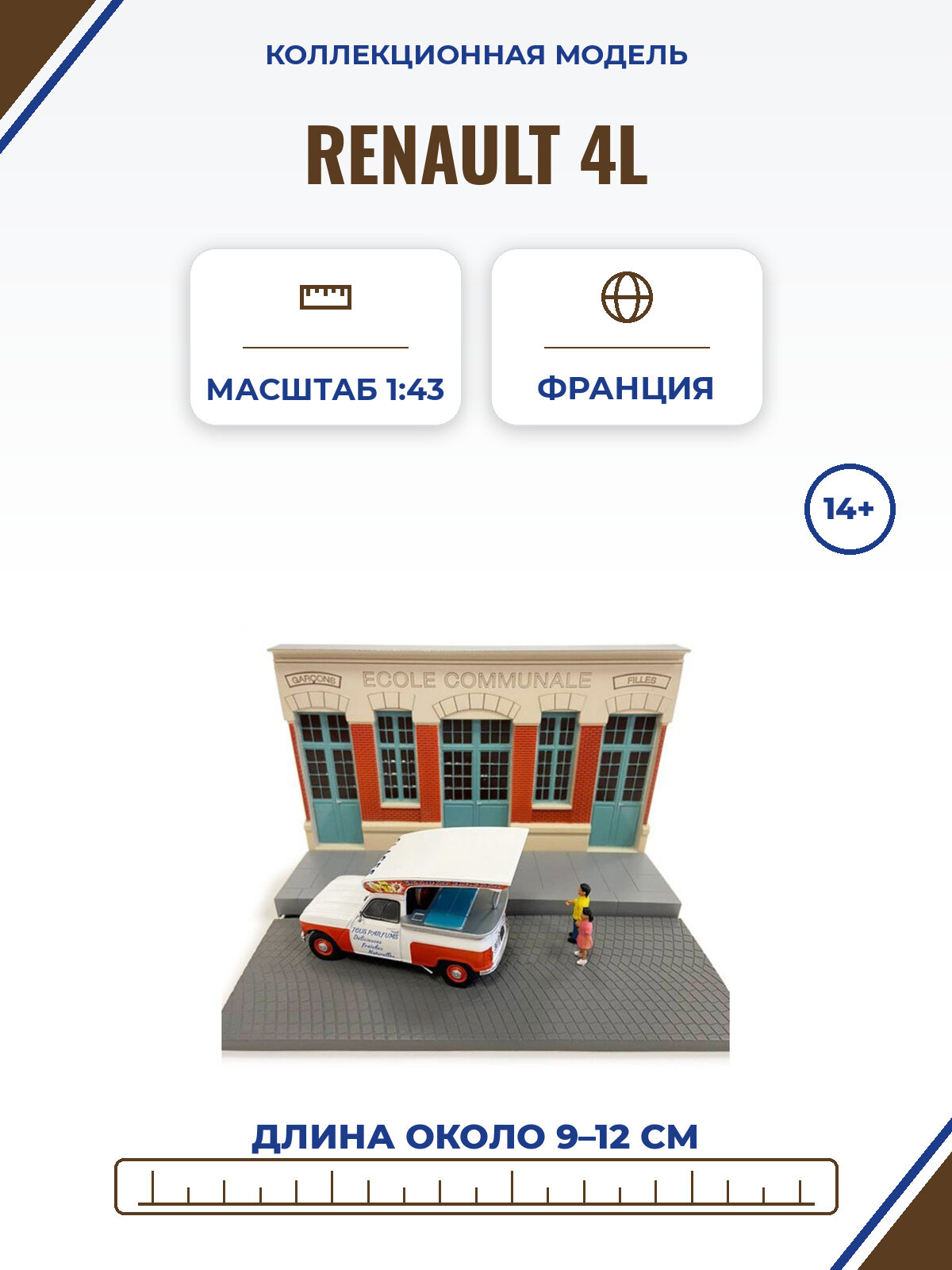 Модель коллекционная ALTAYA Renault 4L автодиорама "мороженое" / рено 4Л