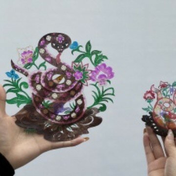 Большая теневая кукла змея, декоративная картина, новый китайский стиль, настенное украшение, сборка