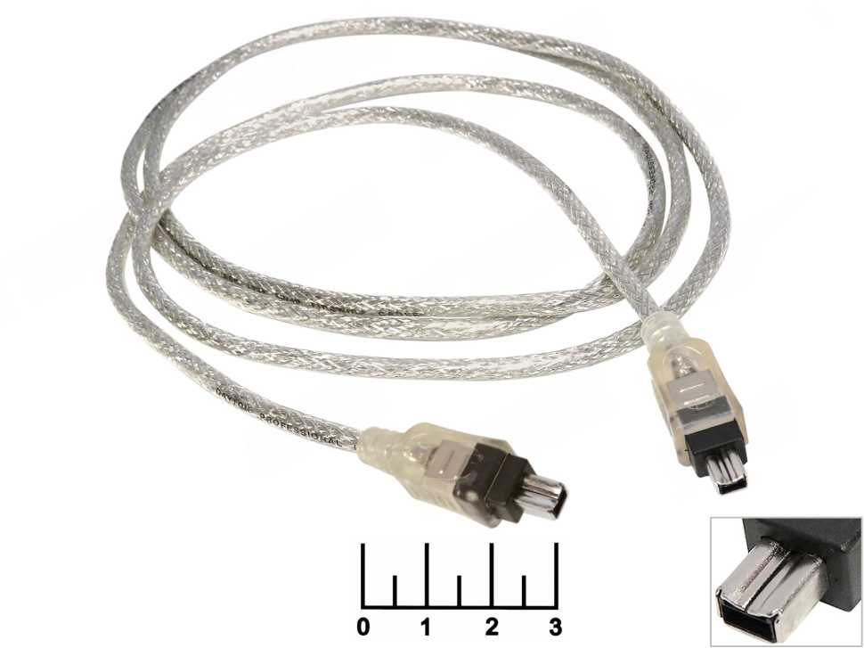 Шнур Firewire 4pin-IEEE1394 4pin 1.5м silicon Dayton