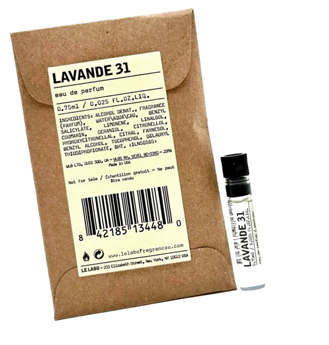 Le Labo Lavande 31 миниатюра аромата 0.75 мл / Ле Лабо Лаванда 31 для женщин и мужчин