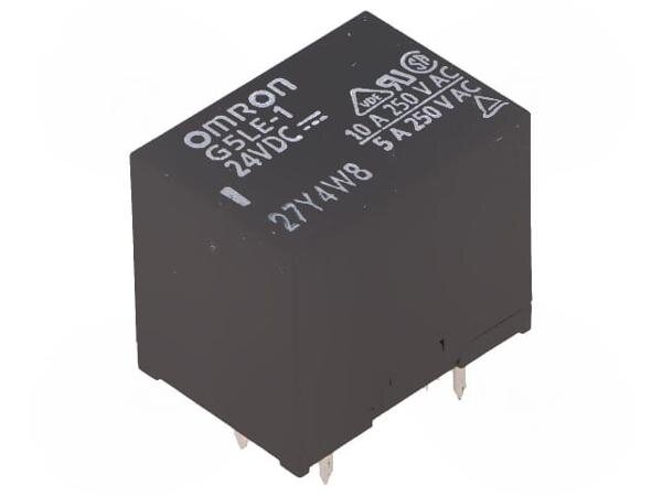 OMRON G5LE-1 DC24 Реле электромеханическое SPDT Uкат 24 В AC-DC Iком 10А UDC 30 В