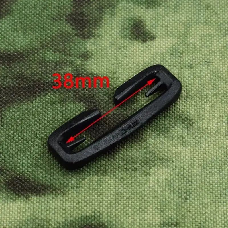 Открытая пряжка-зажим UTX Duraflex (Gate Keeper / E-образная), 38 мм (1.5 дюйма), для стропы 3540 мм, аксессуар для рюкзаков и тактического снаряжения, DIY, 2 шт.