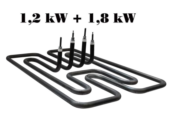 Комплект из 2 тэнов (ТЭН-121С10/1,2 Т220 и ТЭН-174С10/1,8 Т220) для промышленных конфорок КЭТ-0,12 Гомельторгмаш