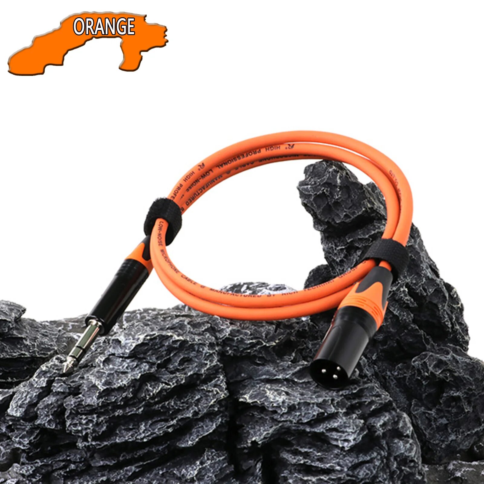 Оранжевый XLR кабель 1.5M 6.35мм - XLR