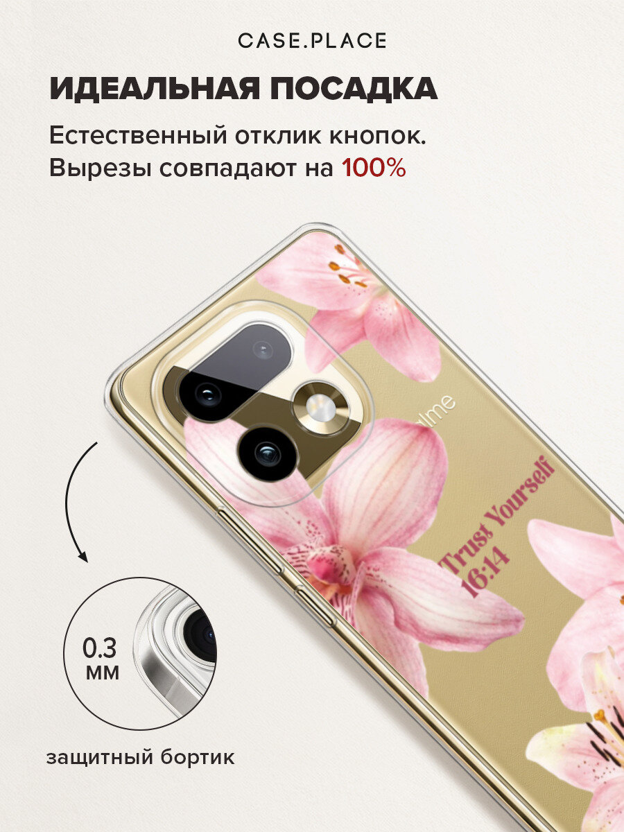 Чехол на Realme 16 Pro+ / Реалми 16 Про+ с принтом Trust yourself — фото 1