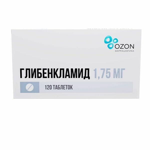 Глибенкламид таблетки 1,75мг 120шт