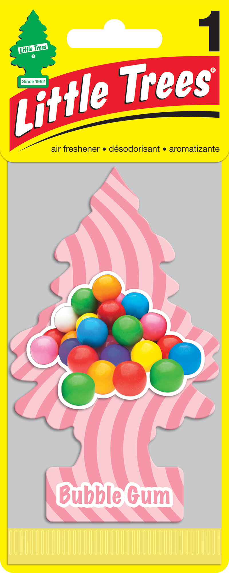 LITTLE TREES Ароматизатор Ёлочка "Бабл гам" (Bubble Gum) освежитель воздуха аромат жвачки