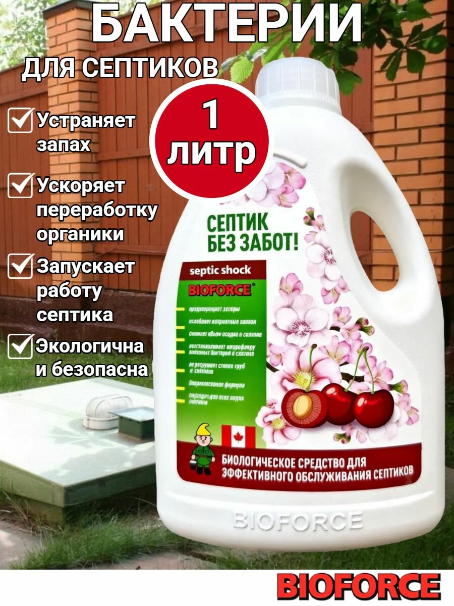 Бактерии для септика 1000г, средство для выгребных ям и дачных туалетов, биоактиватор септика, биопрепарат для туалета