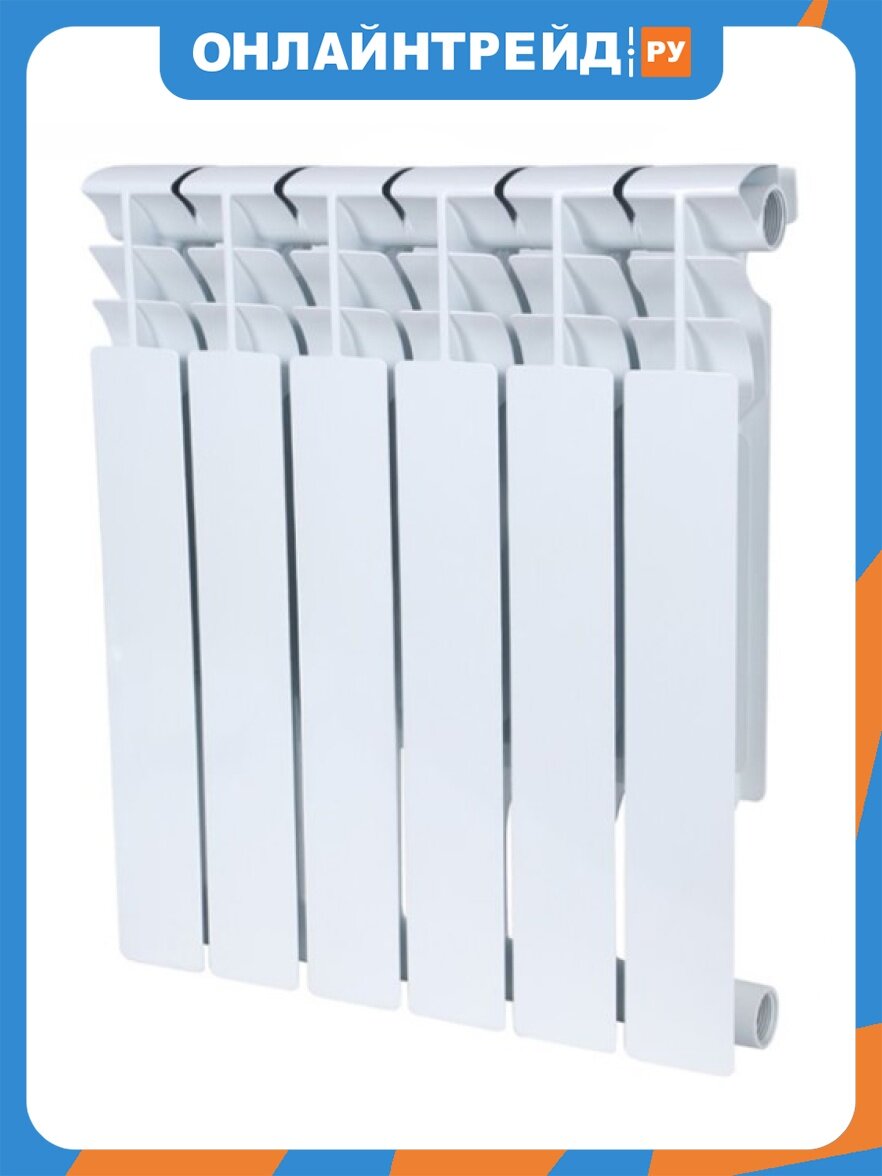 Радиатор Rommer Plus BM 500 6 секций, биметаллический