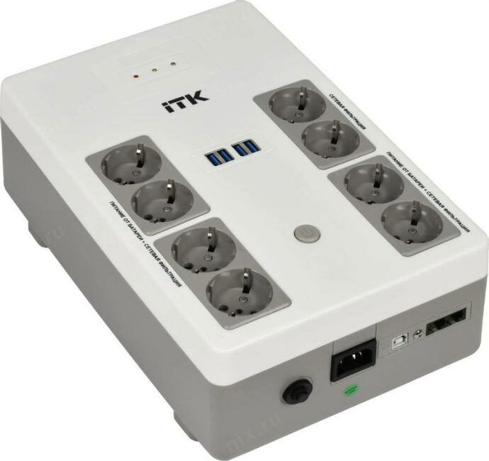 Источник бесперебойного питания ITK Electra EST8-1000VA-1-001-L 600Вт 1000ВА черный