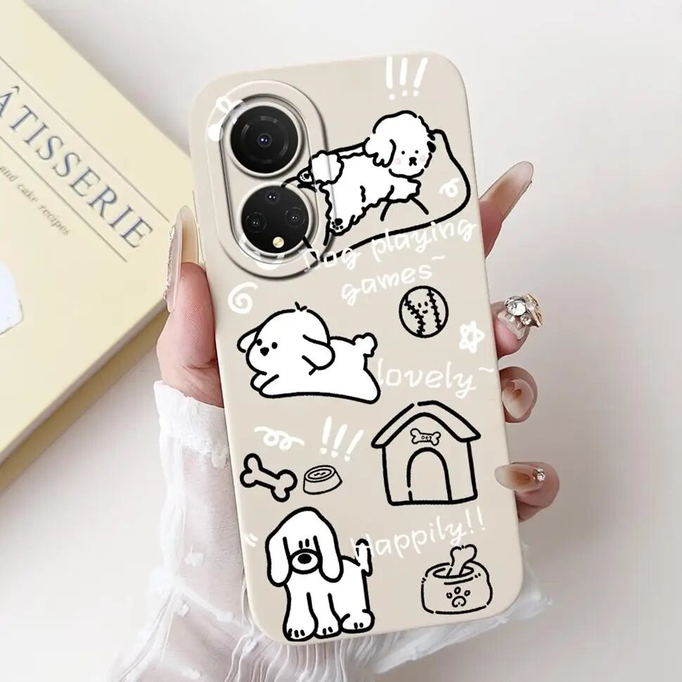 Чехол для Honor X7 CMA-LX1 Cute Panda Dog, мягкий силиконовый чехол для телефона Белый, TYbai1940