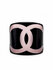 Жесткий браслет Chanel, размер 6 см, размер one size, черный